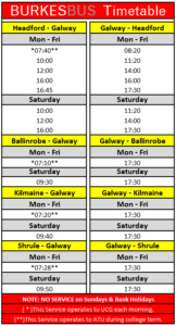 Timetables Overview Mobile - Burkes Bus