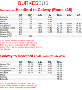 Timetables Overview Mobile - Burkes Bus